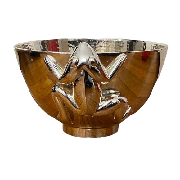 Accents | Frog Hammered Silver Plated Bowl Haida Design Artist Corey ...